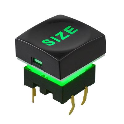 China interruptor de botón de 15x15 LED 30mA 30VDC con el casquillo esculpido for sale