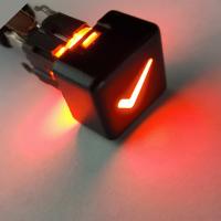 China Mini SPST Illuminated Push Button Switch IP40 With Cube Cap for sale