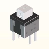 China IP65 SMD Self Locking Push Button 6 Pin DIP Switch 5.8x5.8 for sale