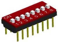 China Twin Contacts Low Profile Box Type Dual Inline Package DIP Switch for sale