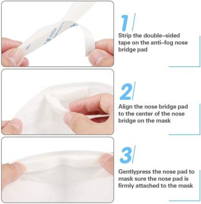Cina l'anti unità di elaborazione rilegata lenta della nebbia 3D spuma striscia del ponte del naso per la maschera di protezione in vendita