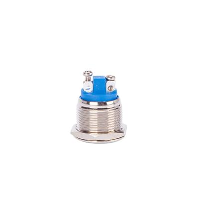 China Screw Reset 16mm 19mm Metal Push Button Switch For Kitchen Hood for sale