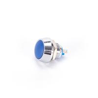 China 2Pin 12mm Momentary Push Button Switch , IP65 Flat Momentary Switch for sale