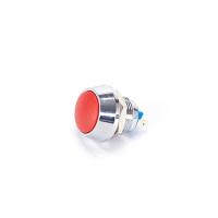 China 2Pin 12mm Momentary Push Button Switch , IP65 Flat Momentary Switch for sale