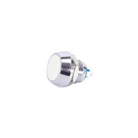 China 2Pin 12mm Momentary Push Button Switch , IP65 Flat Momentary Switch for sale