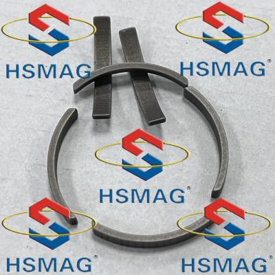 China HSMAG Rare Earth SmCo permanente magneet Arc Tile Shape zwart zilver voor motor Te koop