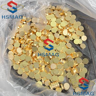 Cina Sm2Co17 SmCo5 Cylindrical Ring Rare Earth Gold Coated Magnets Industrial Strength Magnets in vendita