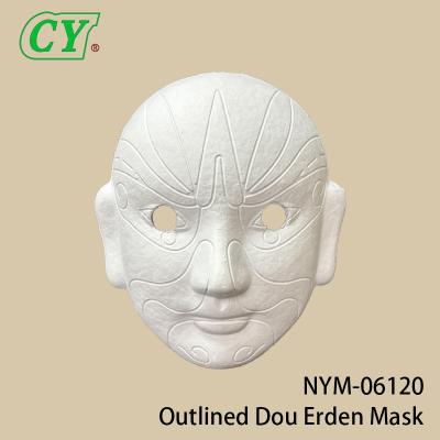 China White DIY Full Face Masks Party Face Masks High-quality Pulp Material Paintable Paper Mask for Halloween for sale