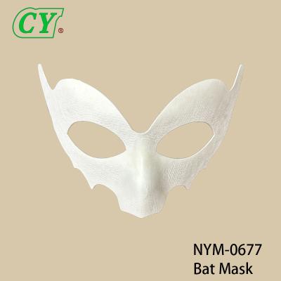 China Children DIY White Embryo Fox Mask Pulp Animal Cat Mask Painting Graffiti Half Face Mask for sale