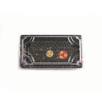 China Sushi Square Kraft Biodegradable Disposable Food Packaging Box Handle Stamping for Sushi Salad Sandwich Noodle for sale