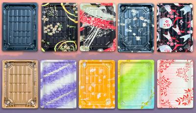 China Customize Design Variety Size Non-Slip Plastic Sushi Tray with Lid for sale