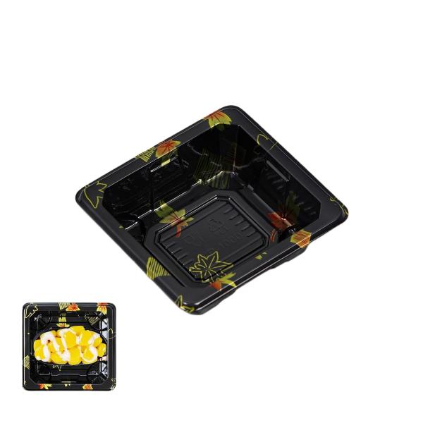 Quality Customize Design Variety Size Non-Slip Plastic Sushi Tray with Lid for sale