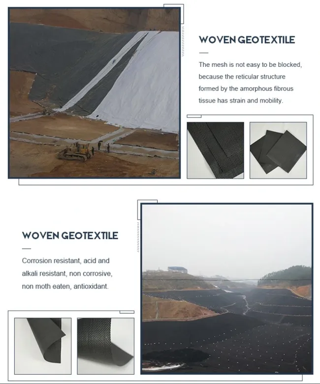 Certified Woven Fabric Stabilization PP Woven Geotextile for Soil Reinforcement