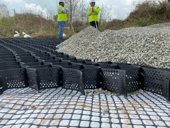 HDPE Geocell Gravel Grid 50mm ASTM Standard Textured Smooth Surface Plastic Geocell