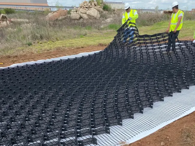 HDPE Geocell Gravel Grid 50mm ASTM Standard Textured Smooth Surface Plastic Geocell
