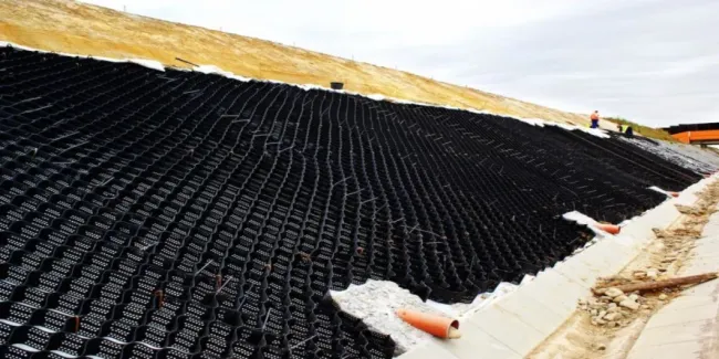 HDPE Geocell Gravel Grid 50mm ASTM Standard Textured Smooth Surface Plastic Geocell