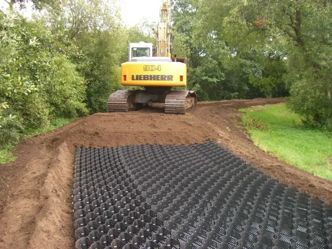 High Honeycomb Black HDPE Geocell Reinforcement Driveway for Road Gravel Stabilizer Grid Retaining Wall Embankment