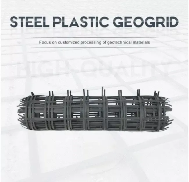 High Tenslie Strength Biaxial Welding Steel Plastic Composite Earthwork Geogrid for Soil Stabilization, Anti-Erosion Feature