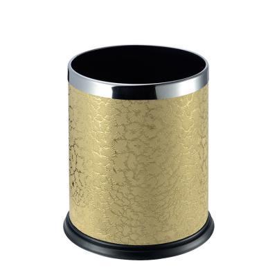 Cina Popular 10L Round Kitchen Hotel Golden Trash Can 192 in vendita