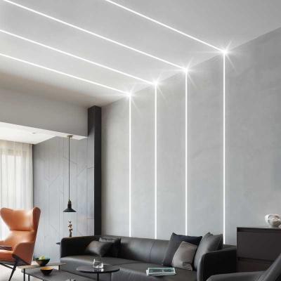 China LED aluminum groove line lamp groove embedded surface decoration luminous modeling lamp corridor corridor ceiling stair for sale
