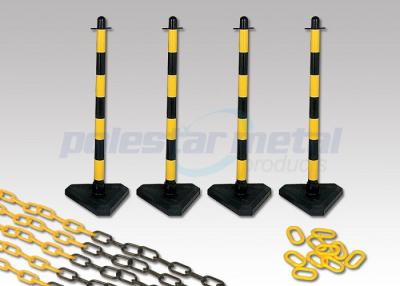 China Anti - UV Black Yellow Plastic Safety Chain 3mm Diameter For Parking for sale