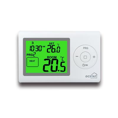 China Transmitter / Receiver RF Room Thermostat 7 Day Programmable 6 Time / Temp Per Day for sale