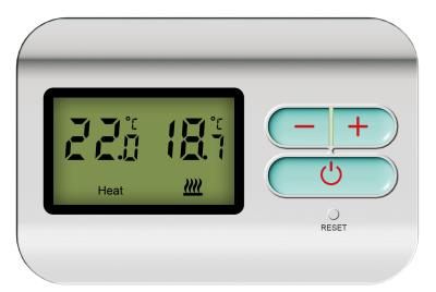 China OEM Electronic Room Thermostat / Heat Only Digital Thermostat For Wall Heater for sale
