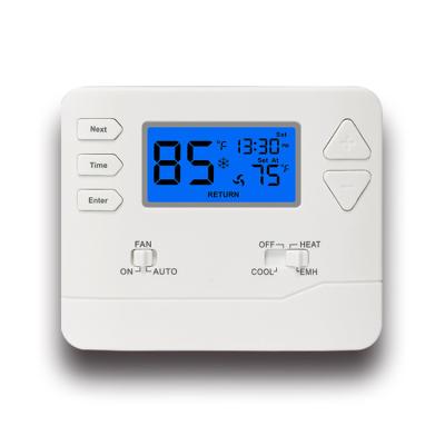 China Riseem 24V bomba de calor termostato de quarto digital com botões de pressão eficiência energética for sale