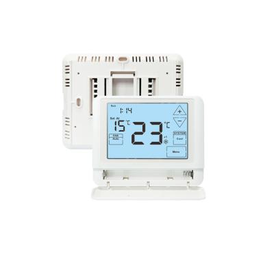 China Riseem Battery Powered NTC Programmable Room Thermostat For Air Condtioner for sale