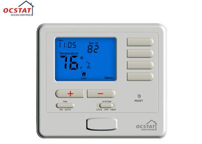 中国 デジタルFCU部屋自動AC 7日間のプログラム可能なサーモスタットの暖房および冷却装置 販売のため
