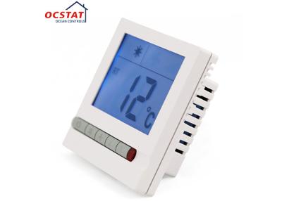 China Wall Mounted Easy Heat Non Programmable Thermostat Large LCD Fan Speed Control for sale