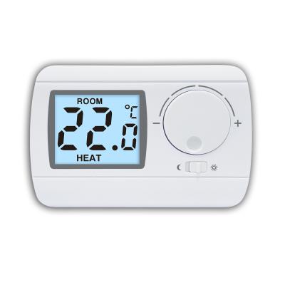 Termostato ambiente digitale per riscaldamento e raffreddamento con batteria non programmabile per caldaia a gas