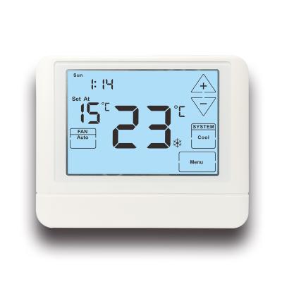 China 1Heat 1 Cool Electric or Gas Configurable High Temperature Thermostat with Touchscreen for sale