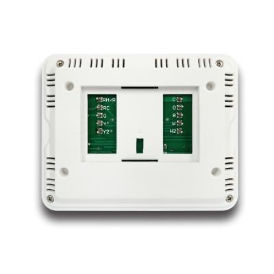 China Large LCD Screen White Color Wireless Digital Room Thermostat With NTC Sensor for sale