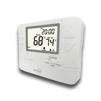 China OCSTAT 24V Wired Programmable Thermostat for Heating / Cooling STN705 for sale