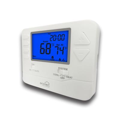 China OCSTAT 24V Wired Programmable Thermostat for Heating / Cooling STN705 for sale