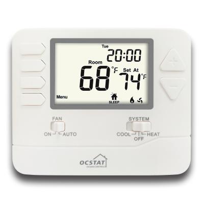 China OCSTAT 24V Wired Programmable Thermostat for Heating / Cooling STN705 for sale