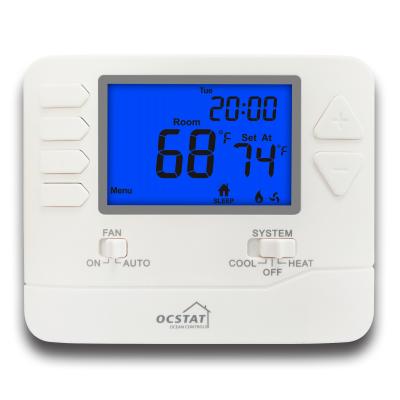 China OCSTAT 24V Wired Programmable Thermostat for Heating / Cooling STN705 for sale
