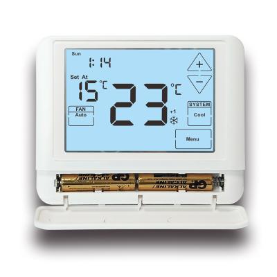 China Riseem 24V pantalla LCD táctil semanal termostato de calefacción digital programable CE 1.5W en venta