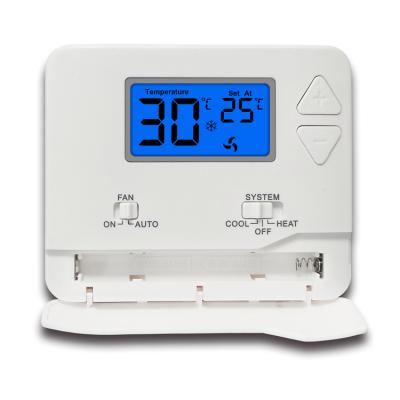 China Riseem ABS Gehäusematerial Kabelgebundener Raumthermostat mit ±1°C Genauigkeit und manuellem/automatischem Steuermodus zu verkaufen