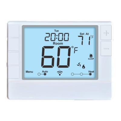 China Coiiwsei Air Conditioner Heat Pump Wired Room Thermostat with 7 Day Programming 1H/1C Heat Pump W/o Auxiliary Or Emergency Heat for sale