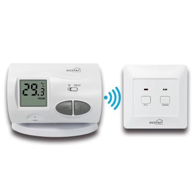 China Abs non-programmable HVAC boiler heating wireless thermostat for sale