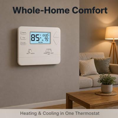 China Riseem Mount On Wall or Junction Box with Electronic Room Thermostat Physical Dimensions 4.72