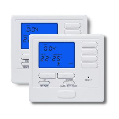 China Digital Single Stage Programmable Heating Room Thermostat 24 VAC 1 Heat 1 Cool for sale
