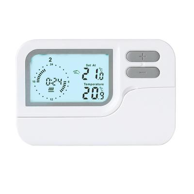 中国 日週間部屋のサーモスタットごとのLCD表示のプログラム可能な48時間そして2つの温度 販売のため