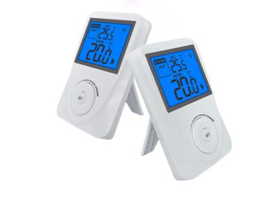 Cina Riseem Bianco / blu retroilluminazione Intelligente Non programmabile RF riscaldamento e raffreddamento termostato in vendita