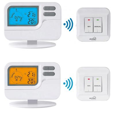 中国 青いバックライト、7日間のプログラム可能が付いている安定した無線部屋のサーモスタット 販売のため