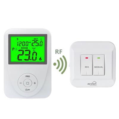 China 6A 8A Weekly Programmable RF Room Thermostat For Gas Boiler for sale