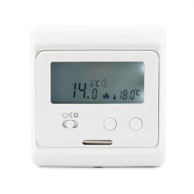 China White Backlight Electronic Room Thermostat 0.5°C Accuracy For Water Heating for sale