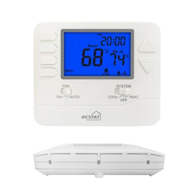 China 24V Wired Programmable Fireproof ABS HVAC Thermostat for sale